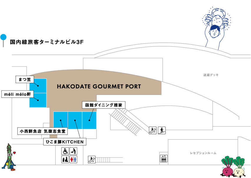 Food court "HAKODATE GOURMET PORT" | Hakodate Airport